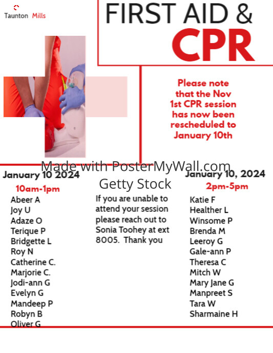 First aid and cpr training flyer advertisemen | PosterMyWall