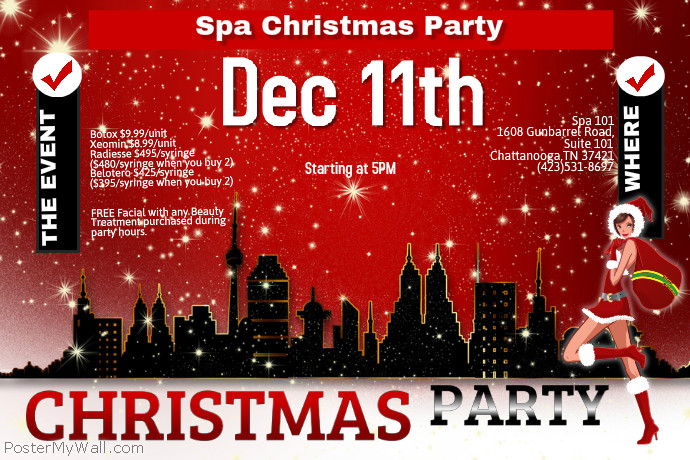 Spa Christmas Party | PosterMyWall