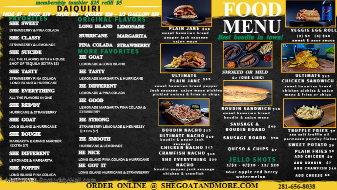 Digital display menu board template | PosterMyWall