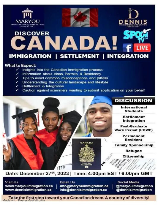 Copy of Red International Immigration Service Flyer Template | PosterMyWall