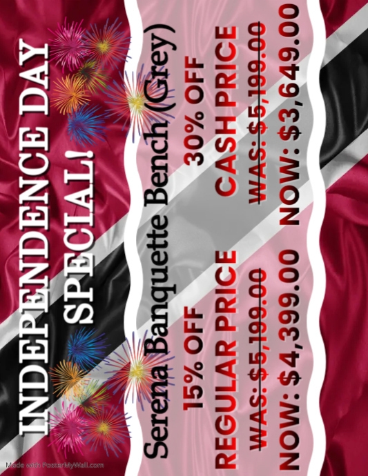 IDS Serena Bench Grey in-store flyer | PosterMyWall