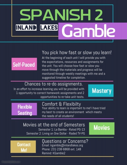 Spanish 2 | PosterMyWall