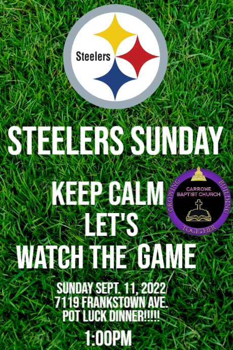 Template sports football pittsburgh steelers | PosterMyWall