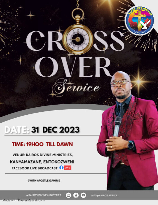 cross over new year church flyer template | PosterMyWall