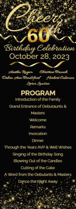 Copy of Black & Gold Sparkly Graduation Party Flyer | PosterMyWall