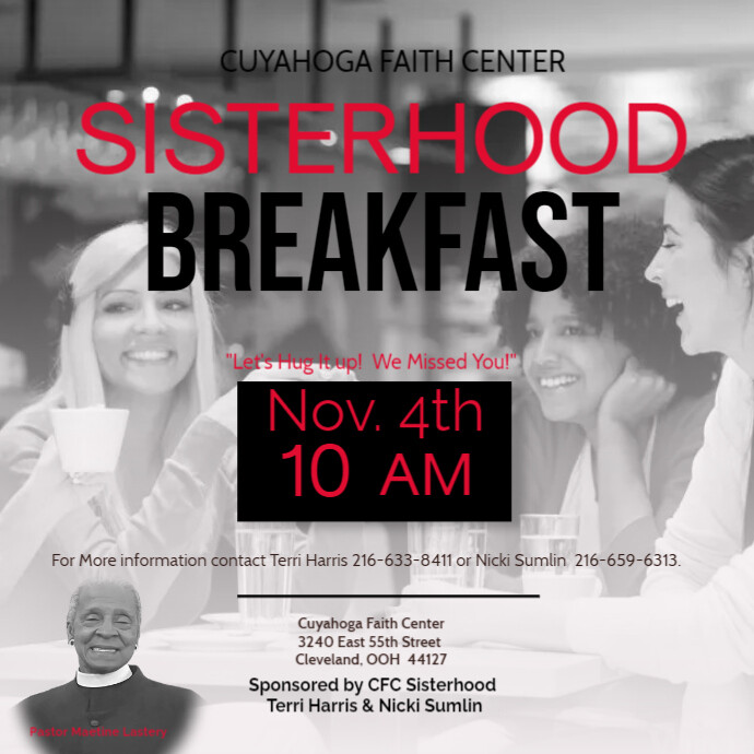 Church Woman's Breakfast Event Template | PosterMyWall