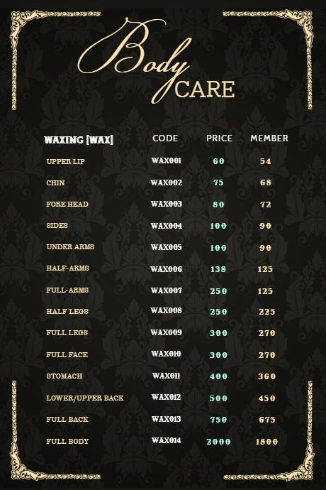 PAGE 8_WAXING BODY CARE FINAL1Gold Night Vip Glam Event Flyer Template ...