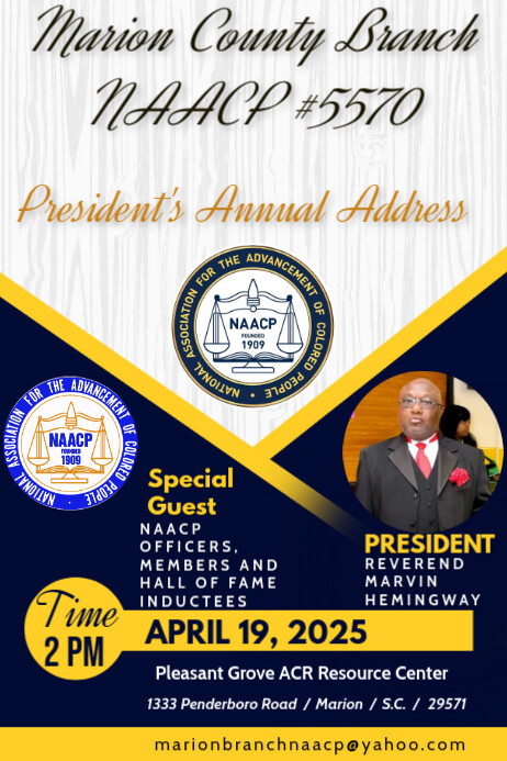 NAACP PRESIDENT'S ANNUAL ADDRESS | PosterMyWall