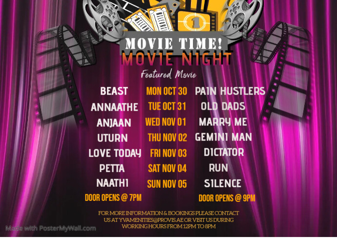 Movie Night Flyers Templates | PosterMyWall