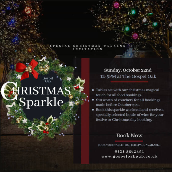 Christmas Sparkle square | PosterMyWall
