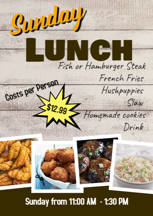 Sunday Brunch Buffet Flyer | PosterMyWall