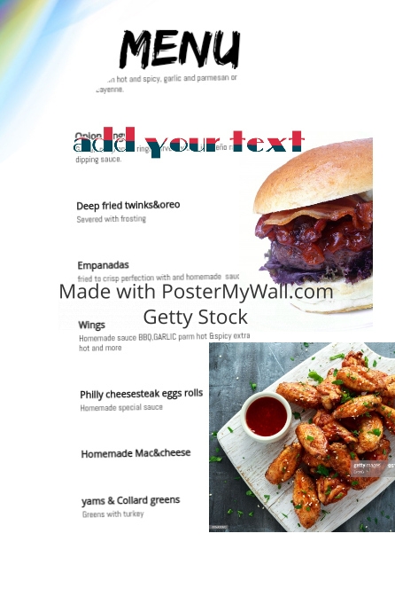 Copy of menu card template | PosterMyWall
