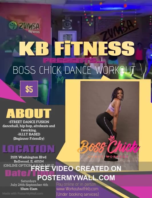 Copy of FITNESS EVENT FLYER POSTER TEMPLATE | PosterMyWall