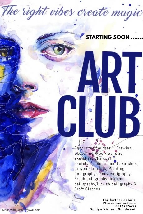 Copy of Art Painting Club Flyer Design Template | PosterMyWall