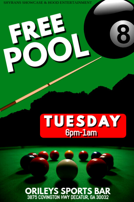 Copy of Pool Tournament Poster | PosterMyWall
