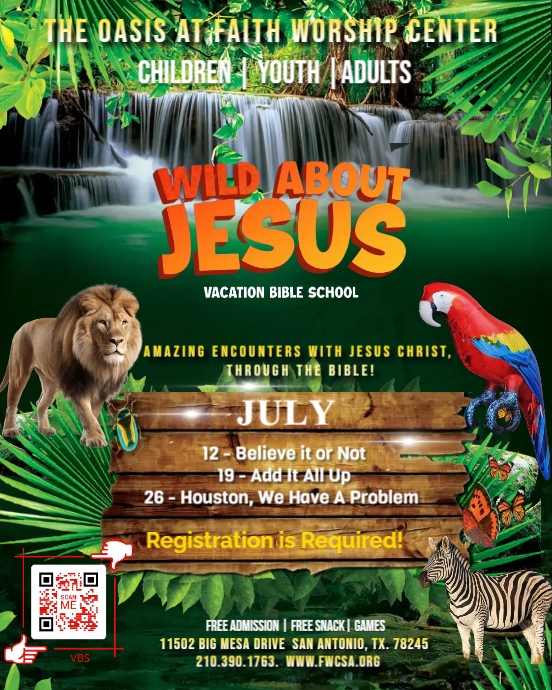Wild About Jesus VBS 2023 (2) | PosterMyWall