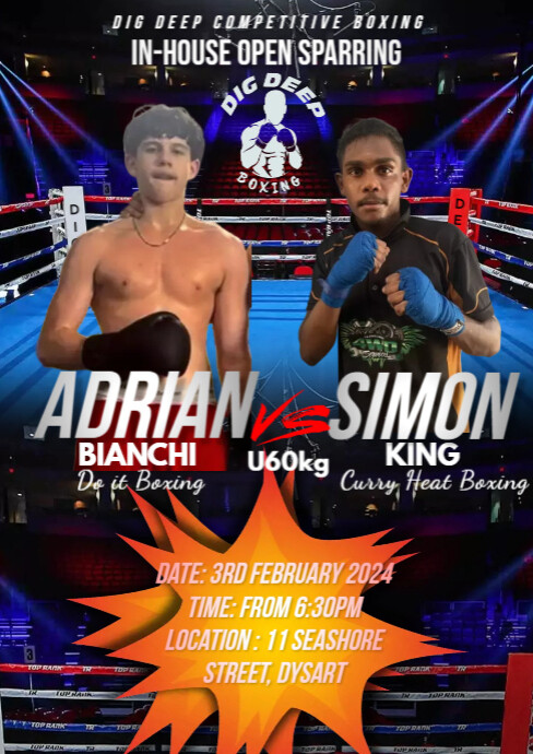 Copy of 21. Adrian v Simon | PosterMyWall