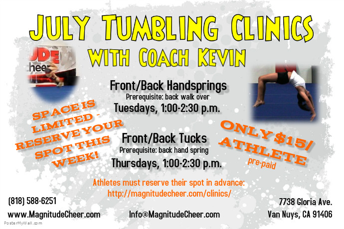 Tumbling Clinics | PosterMyWall