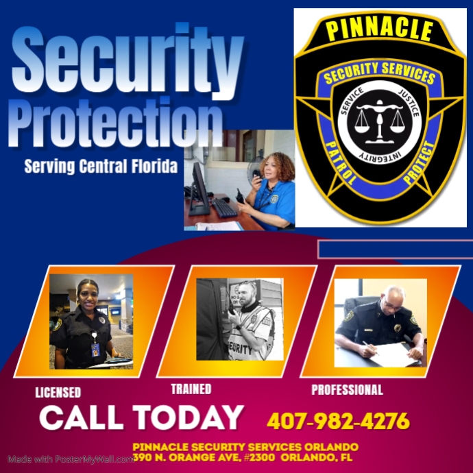 Security by Pinnacle Security Services | PosterMyWall