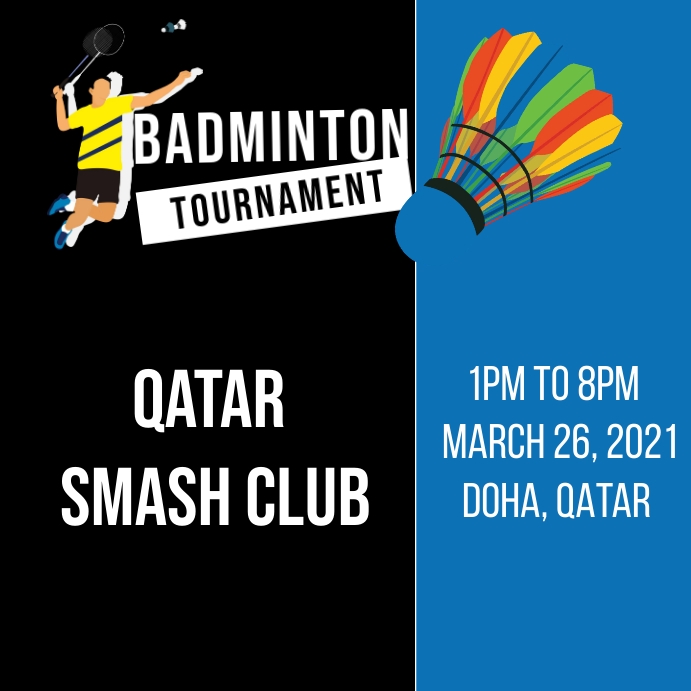 42 Badminton Template | PosterMyWall