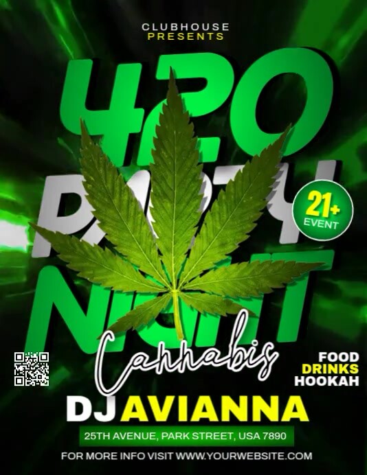 Plantilla de 420 Cannabis Party | PosterMyWall