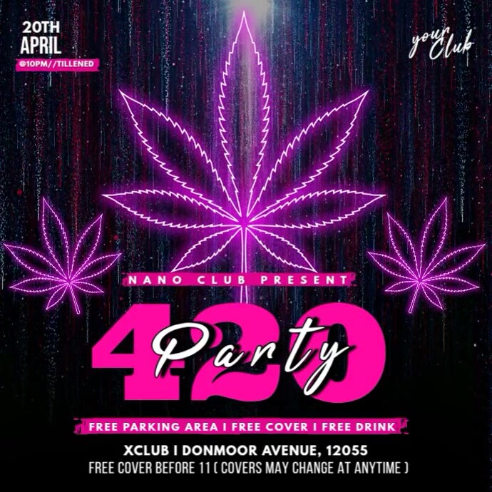 Plantilla de 420 Club Party | PosterMyWall