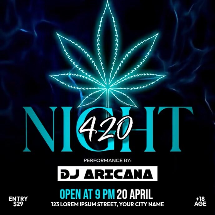 420 Night Club Party Template | PosterMyWall