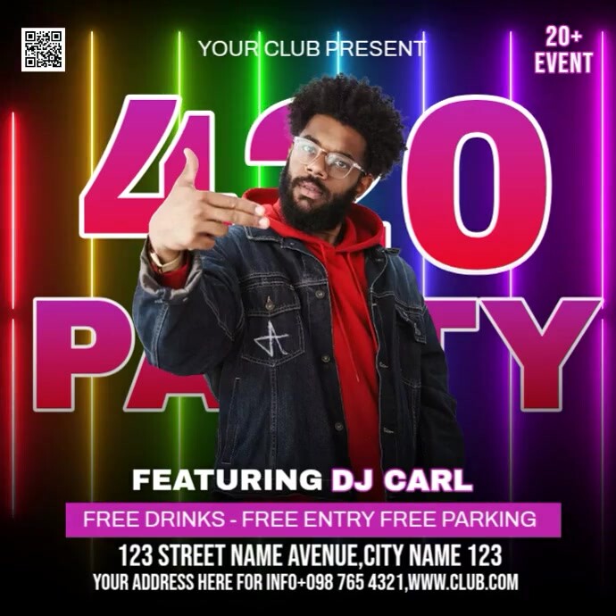 420 Party Ads Template | PosterMyWall