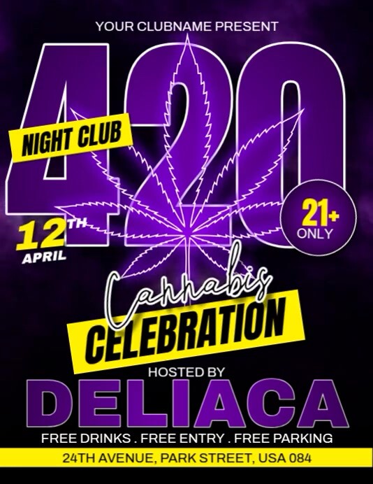 420 Party Night Template | PosterMyWall