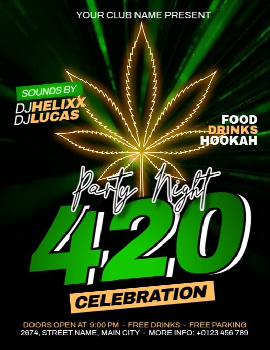420 Party Night Template | PosterMyWall