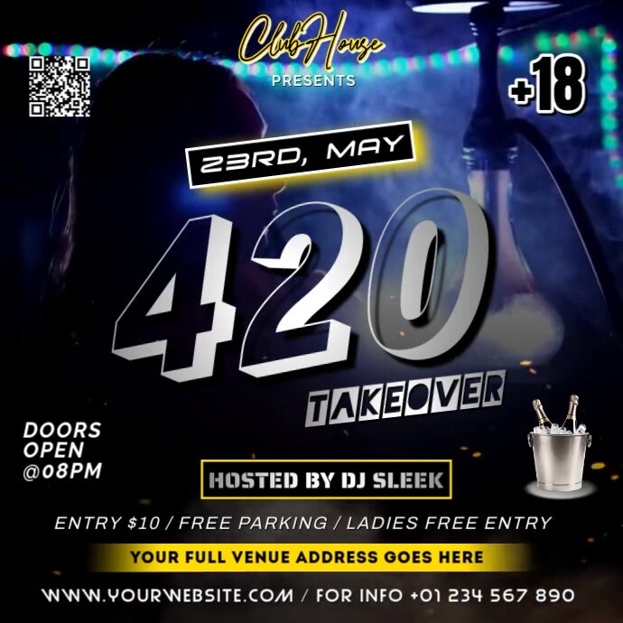 420 TAKEOVER PARTY FLYER TEMPLATE | PosterMyWall