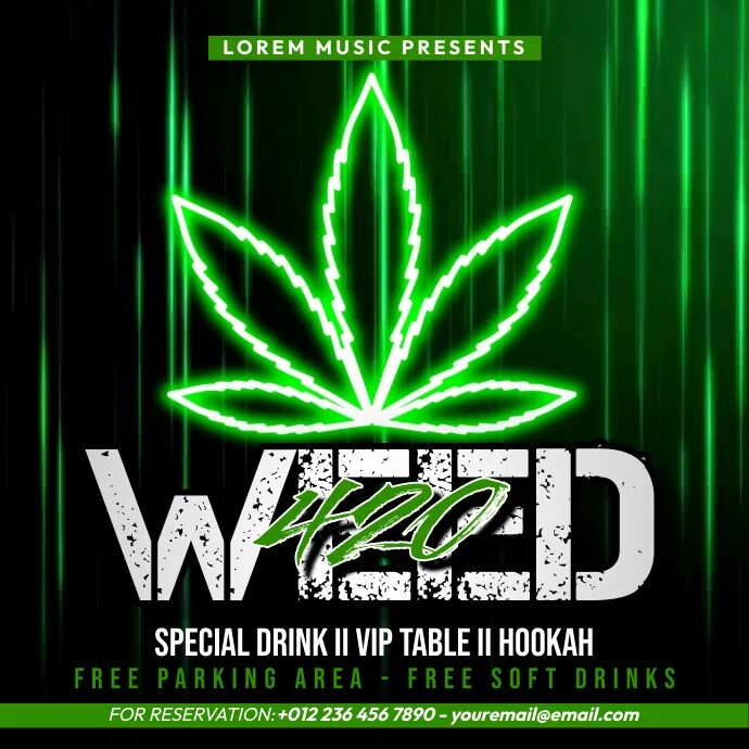 420 Weed Night Party Template | PosterMyWall