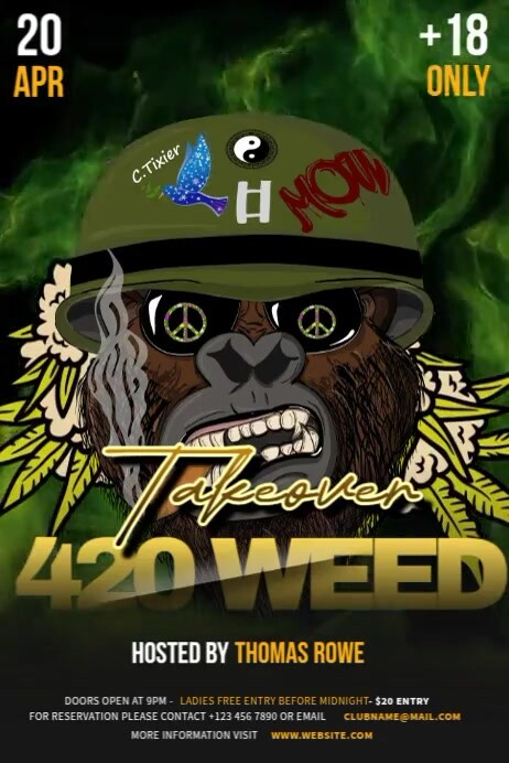 420 Weed Party Template | PosterMyWall