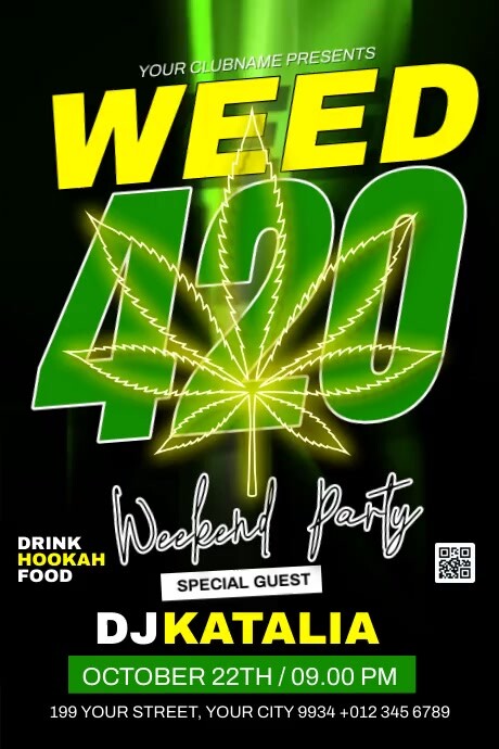 Plantilla de 420 Weekend Party | PosterMyWall
