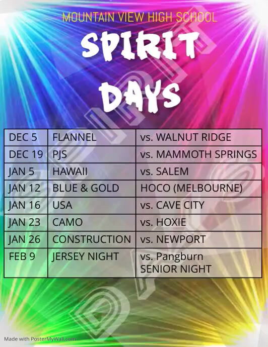 Spirit Week | PosterMyWall