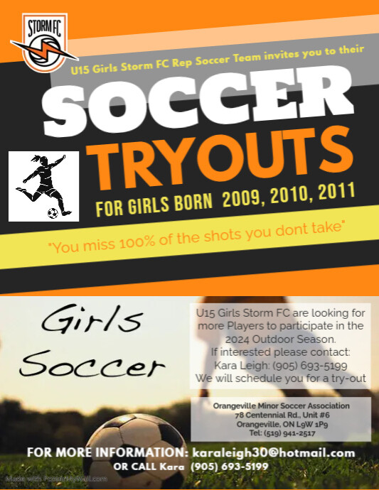 Soccer Tryouts Flyer Template | PosterMyWall