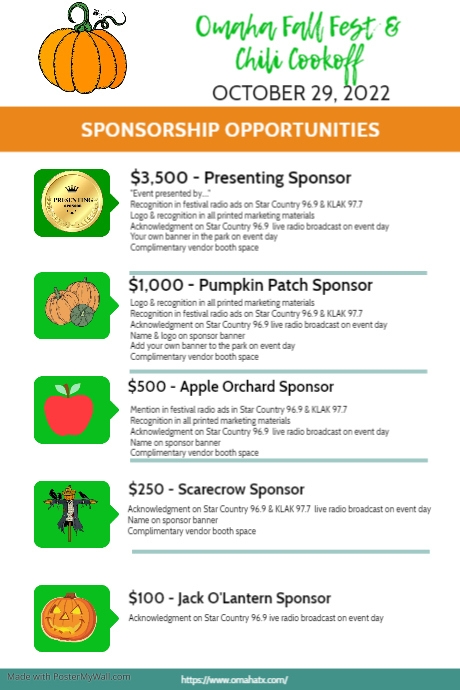 Front Sponsor Page | PosterMyWall