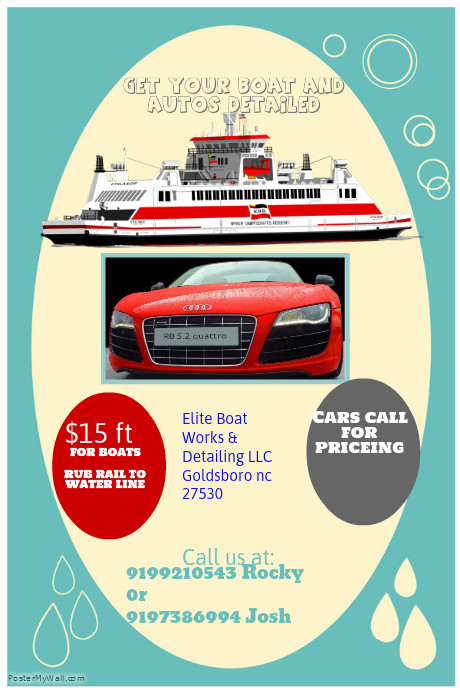 Elite Boat Works & detailing | PosterMyWall