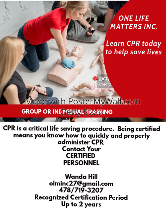 First aid and cpr training advertisement flye (1) | PosterMyWall