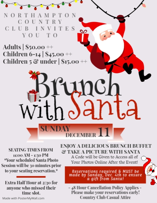 Copy of Breakfast with Santa Flyer Template | PosterMyWall