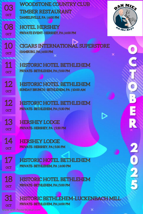 Copy of Events Schedule Template | PosterMyWall