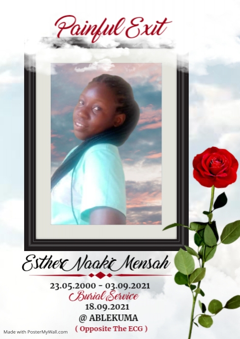 Copy of Copy of Copy of Mourning Card | PosterMyWall