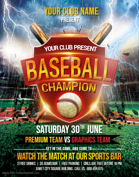 baseball championship flyer | PosterMyWall