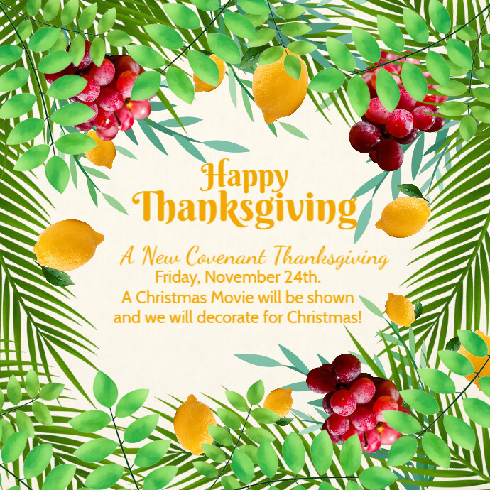 Copy of Happy Sukkot Feast Post Template | PosterMyWall