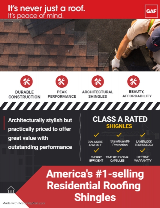 LIFETIME SHINGLES | PosterMyWall