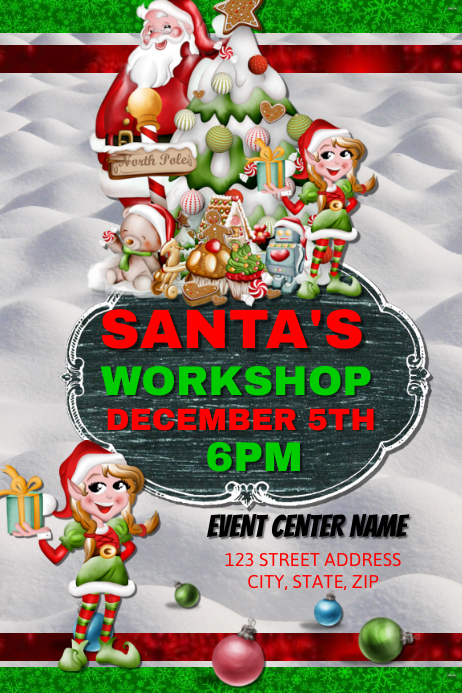 Santa Workshop Event Template | PosterMyWall