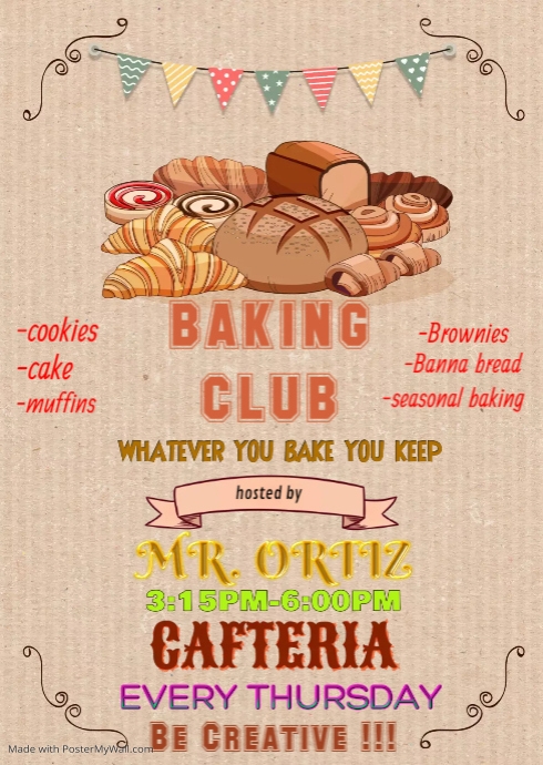 Brown Bake Sale Fundrasier Invitation Template | PosterMyWall