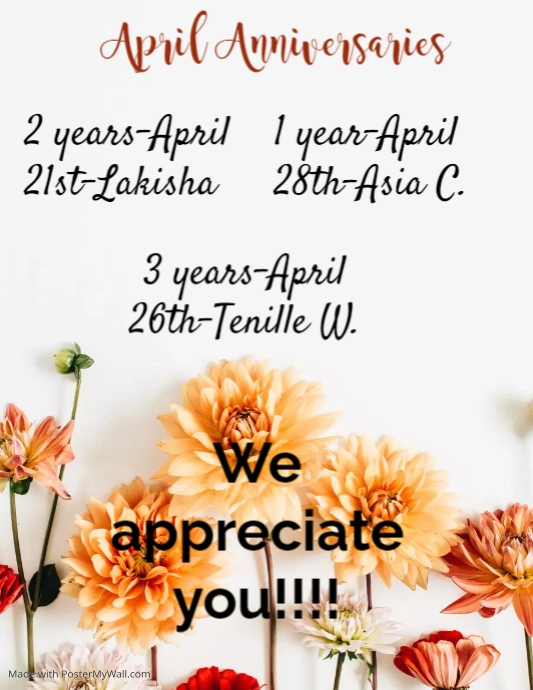 Welcome April / Hello April | PosterMyWall