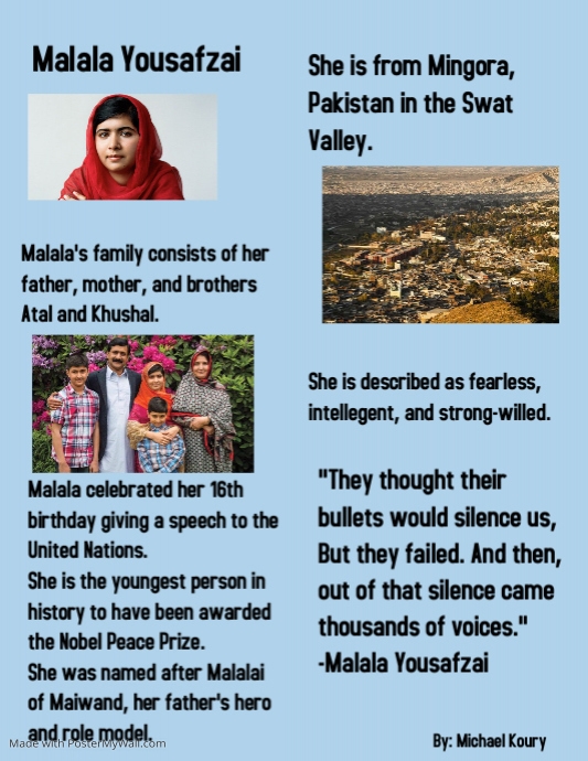 All About Malala | PosterMyWall
