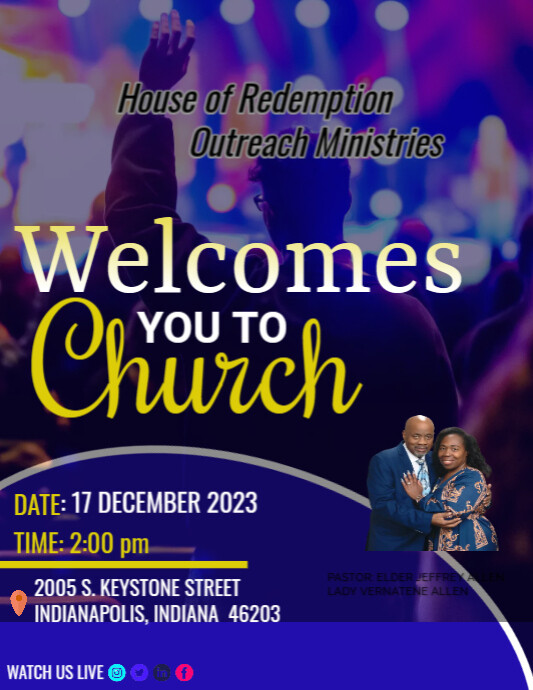 CHURCH WELCOME SERVICE | PosterMyWall